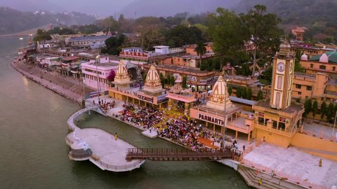 Aerial View On Rishikesh India 4k Stock Footage Video (100% Royalty ...