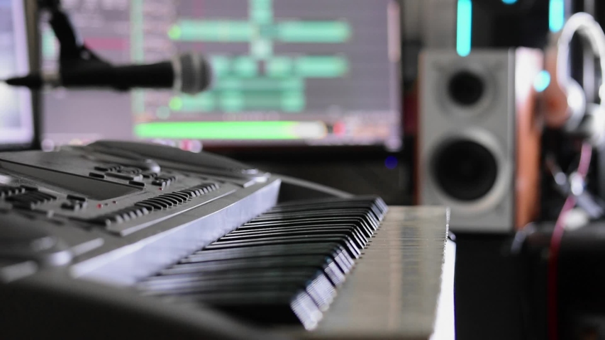 Musicians Hands Select Sounds On Stock Footage Video (100% Royalty-free ...