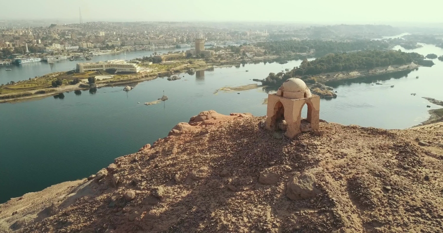 Breathtaking Aerial Footage of Aswan Stock Footage Video (100% Royalty ...