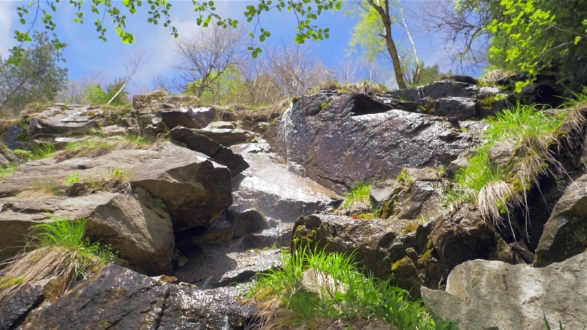 Running stream down the mountainside image - Free stock photo - Public ...