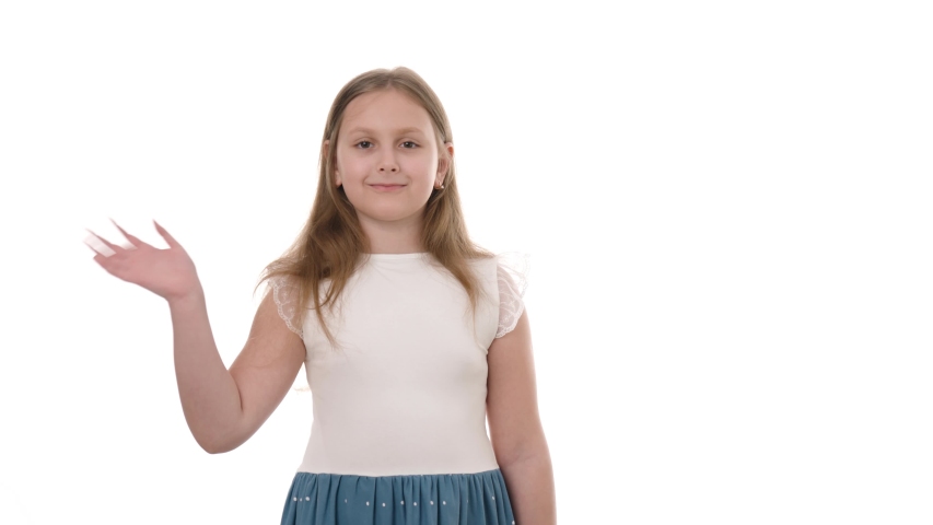 little girl forms heart her hands Stock Footage Video (100% Royalty ...