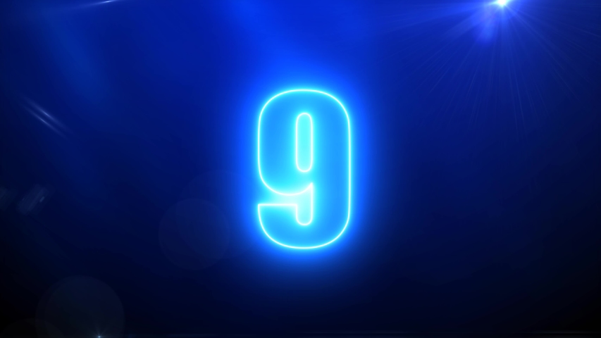 4k video number count neon style Stock Footage Video (100% Royalty-free ...