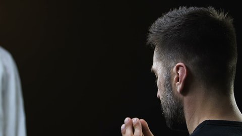 Poor Man Praying Jesus Christ Against Stock Footage Video (100% Royalty ...