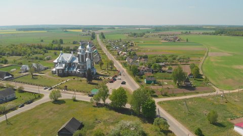 Belarusian Urban Village Radun Catholic Church Stock Footage Video (100 ...