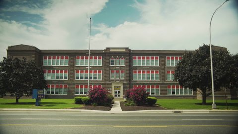 Traditional Brick High School Building Exterior Stock Footage Video ...
