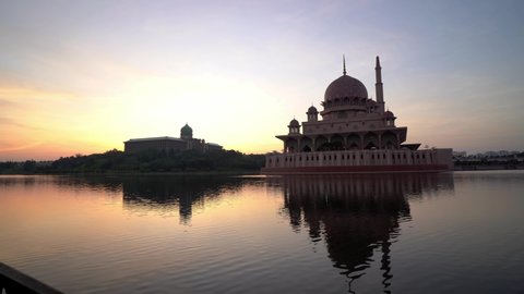 Sunrise Time Lapse Masjid Putra By Stock Footage Video 100 Royalty