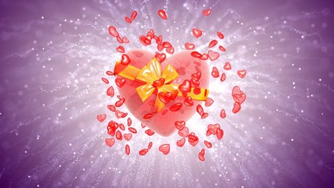 Beautiful 3d Animated Love Heart Background Stock Footage Video (100% ...
