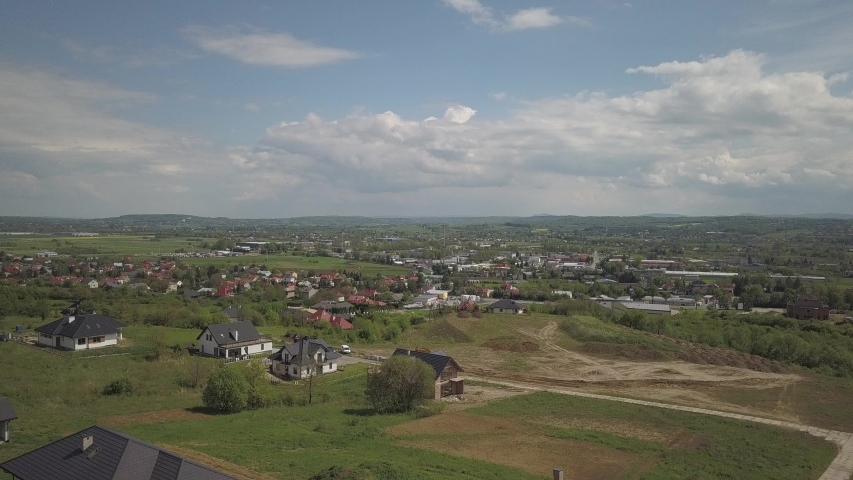 panorama bird's eye view central europe Stock Footage Video (100% ...