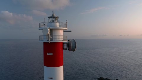 Flying Drone View Flight Through Lighthouse Stock Footage Video (100% ...