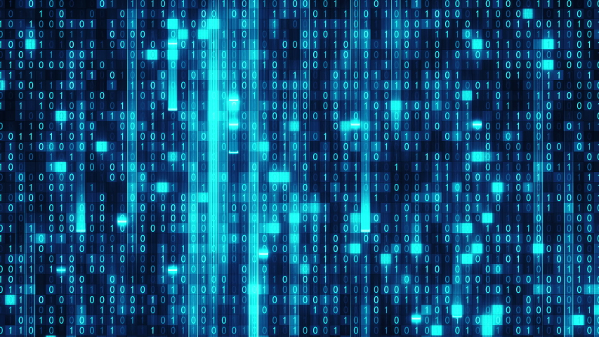 Data Stream. Big Data Fall.binary Stock Footage Video (100% Royalty ...