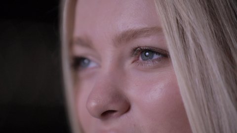Closeup Eyes Woman Night City Stock Footage Video 100 Royalty Free