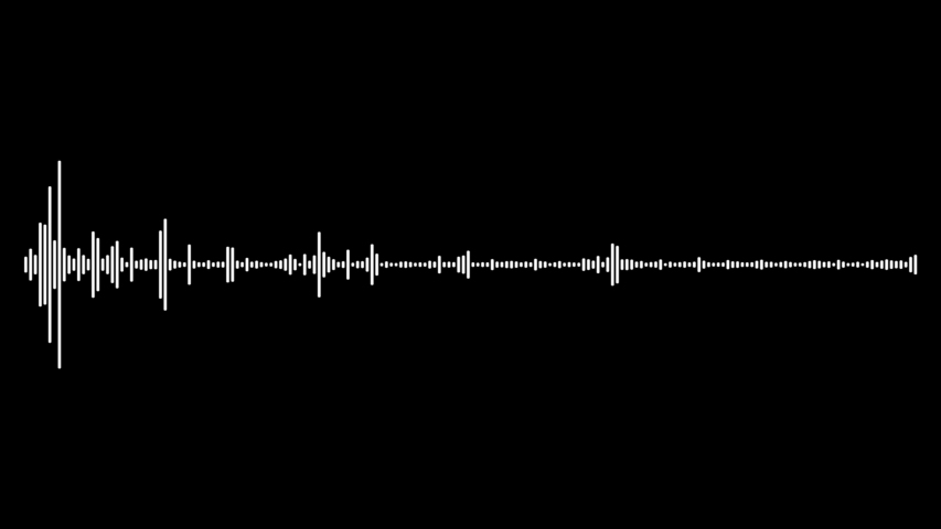 Audio Spectrum Simulation On Black Stock Footage Video (100% Royalty ...