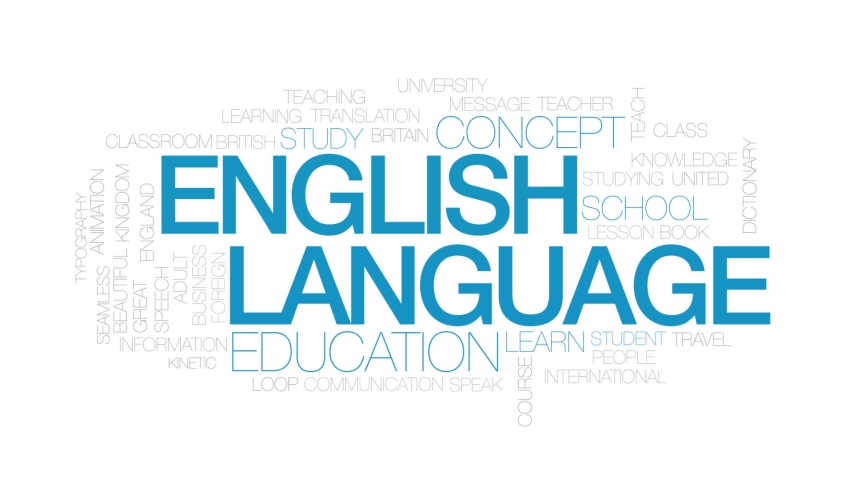 english language animated word cloud kinetic Stock Footage Video (100% ...