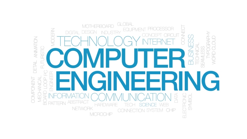 computer engineering animated word cloud kinetic Stock Footage Video ...