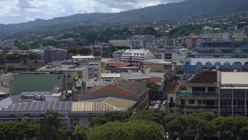 Papeete City Center, Tahiti, French Stock Footage Video (100% Royalty ...