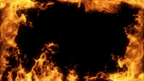 Window Fire Flames Intro Logo Overlay Stock Footage Video (100% Royalty ...