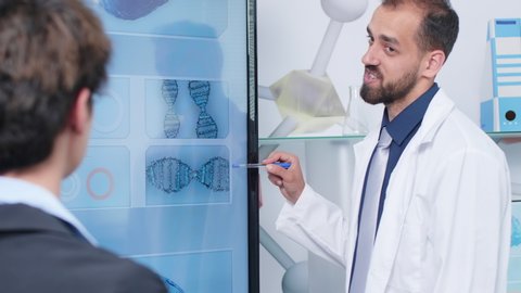 high tech futuristic hospitalman doctor working Stock Footage Video ...