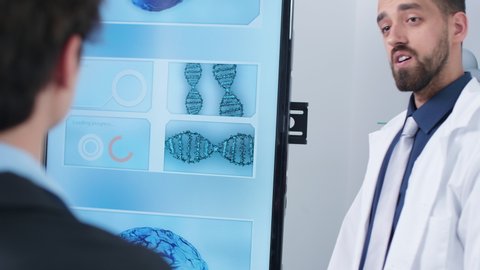 high tech futuristic hospitalman doctor working Stock Footage Video ...