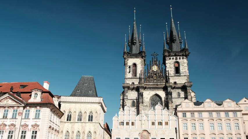 ancient architecture city prague czech republic Stock Footage Video ...