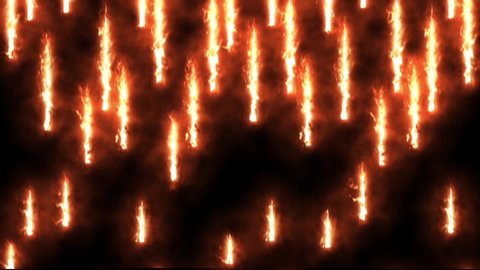 Fireball Falling Fireballs Falling On Black Stock Footage Video (100% ...