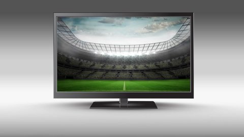 Digital Animation Flat Screen Television Football Stock Footage Video ...