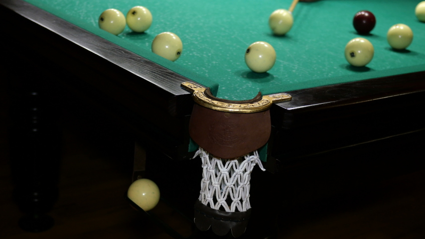 pool game billiard balls move cue Stock Footage Video (100% Royalty ...