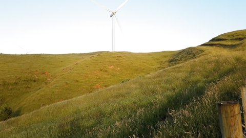 Wind Turbines Wind Farm Rural Paddock Stock Footage Video (100% Royalty ...