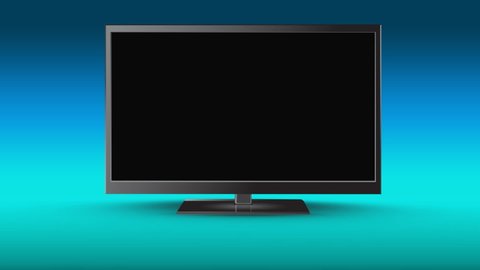 Modern Tv Blue Screen Lcd Isolated Stock Vector (Royalty Free ...