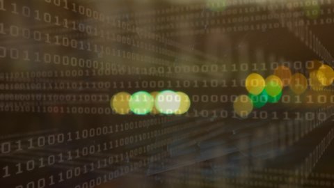 Digital Animation Binary Codes Moving Screen Stock Footage Video (100% ...