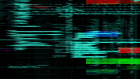 Digitally Generated Animation Program Codes Moving Stock Footage Video ...