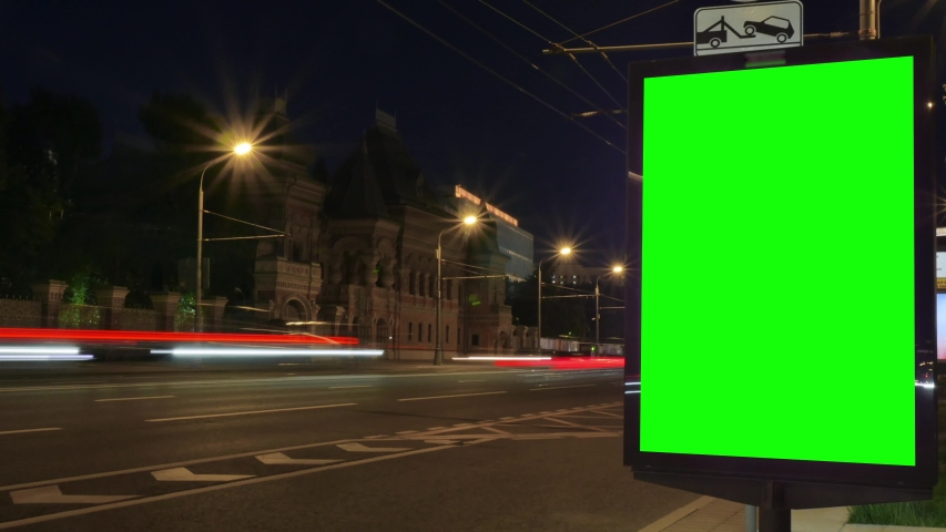 modern citylight box green screen under Stock Footage Video (100% ...