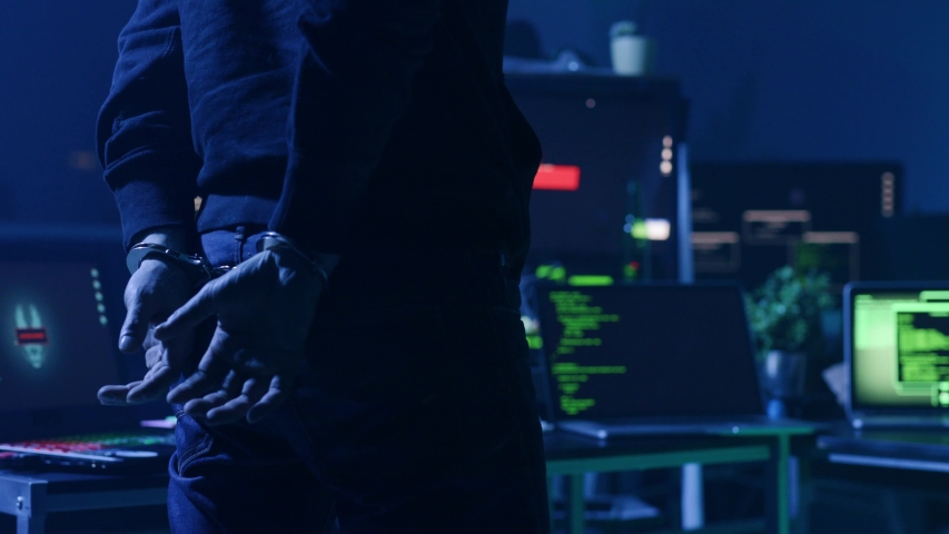 Dangerous Computer Hacker Arrested By Cyber Stock Footage Video (100% ...