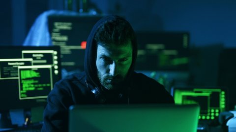 nerd developer working late night his Stock Footage Video (100% Royalty ...