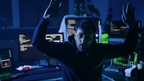 Dangerous Computer Hacker Arrested By Cyber Stock Footage Video (100% ...