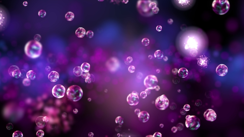 animation loop bubble rising into sky Stock Footage Video (100% Royalty ...