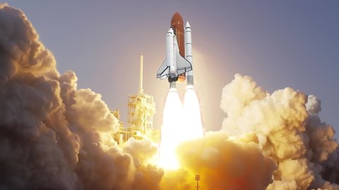 space shuttle challenger launch animation 4k Stock Footage Video (100% ...