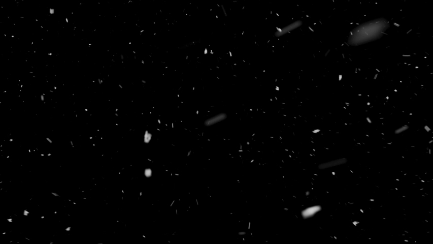 real snow falling isolated on black Stock Footage Video (100% Royalty ...