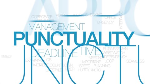 Punctuality Animated Word Cloud Text Design Stock Footage Video (100% ...