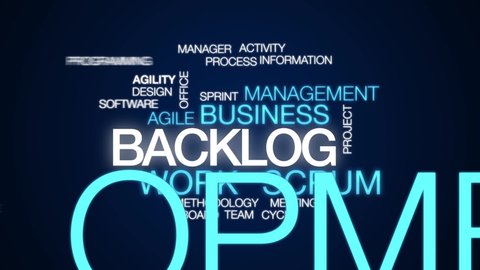 Backlog Animated Word Cloud Text Design Stock Footage Video (100% ...