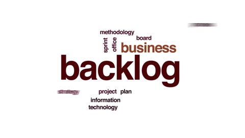 Backlog Animated Word Cloud Text Design Stock Footage Video (100% ...