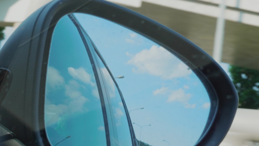 Right Side Rear View Mirror Car Stock Footage Video (100% Royalty-free ...