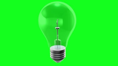 Glowing Led Bulb On Green Background Stock Photo (Edit Now) 171373646
