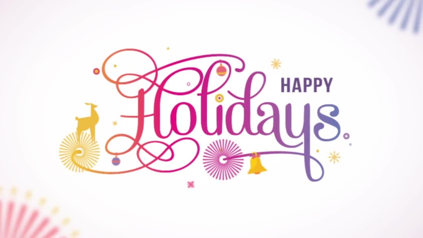 happy holidays beautiful greeting card scratched Stock Footage Video ...