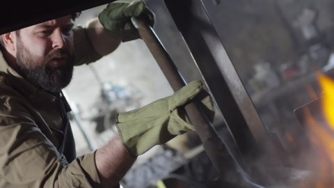 Close Shoemaker Grinding Boot Heel On Stock Footage Video (100% Royalty ...
