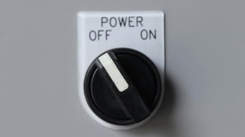 Closeup Hand Turn On Machine Power Stock Footage Video (100% Royalty ...