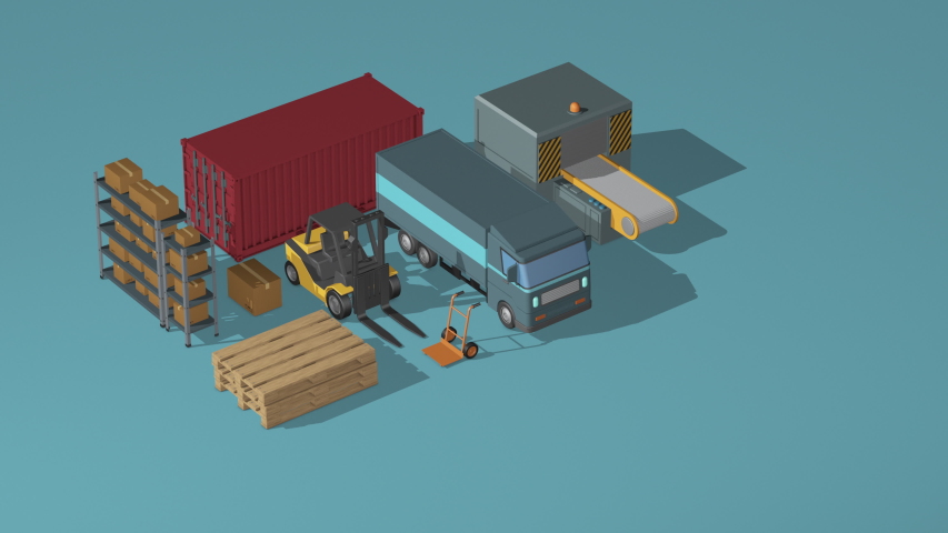 supply chain logistics transportation concept animation Stock Footage ...
