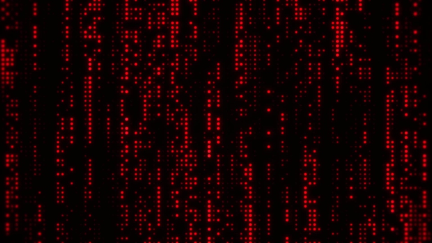 falling matrix digital red dots loop Stock Footage Video (100% Royalty ...