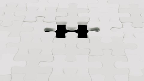 unfinished jigsaw puzzle group puzzles hands Stock Footage Video (100% ...