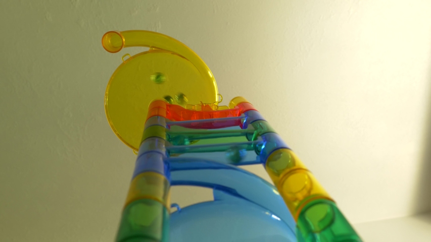 lower camera view marbles dropping top Stock Footage Video (100% ...