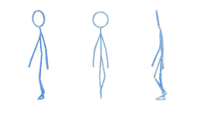 looping happy stickman waving jumping Stock Footage Video (100% Royalty ...